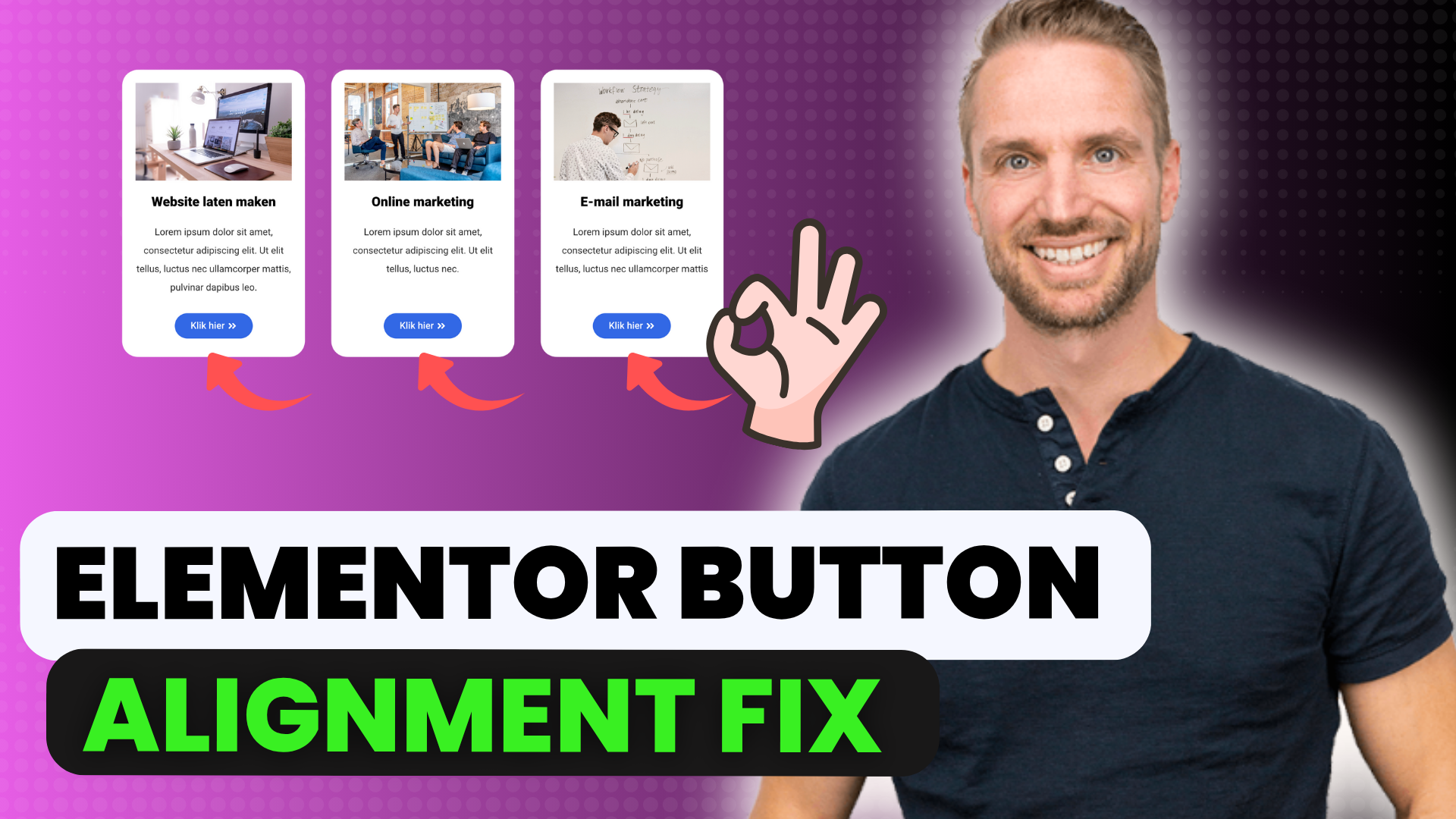 Elementor buttons uitlijnen onderaan je blokken? Zo fix je het voorgoed (september 2025)